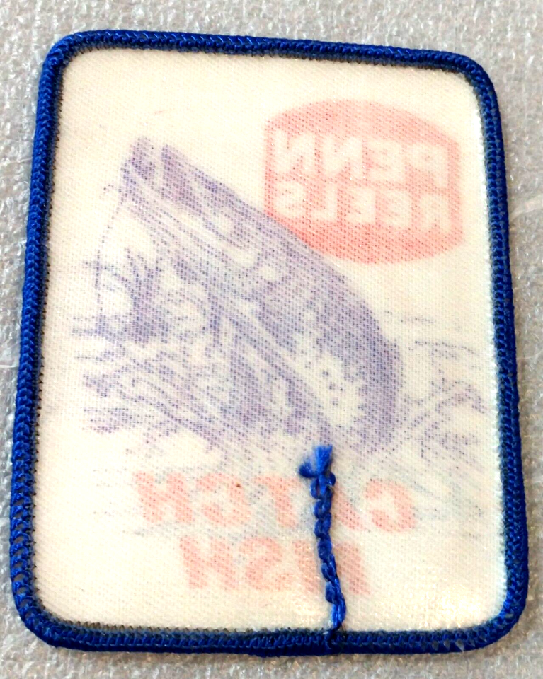 Vtg Penn Reels Catch Fish Fishing Reel Walleye Pike Cloth Patch New NOS ...