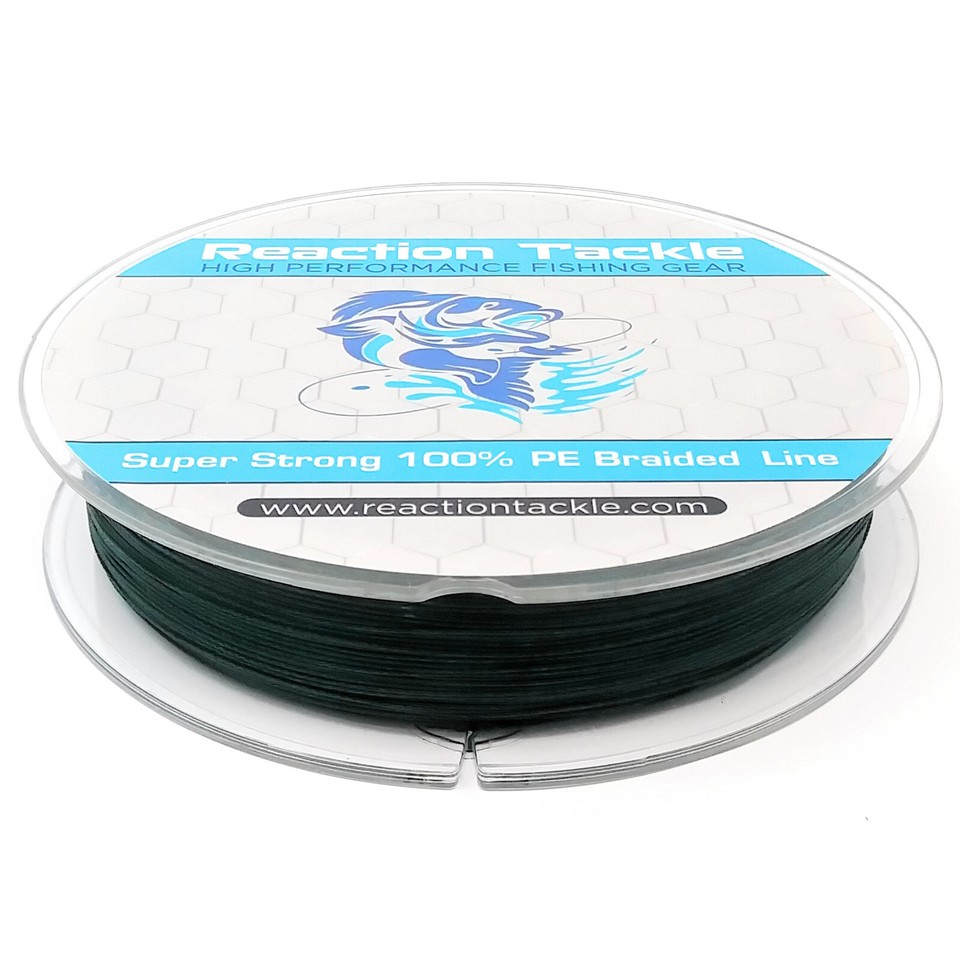 Reaction Tackle 9 Strand Braided Fishing Line- Extreme Casting Distance ...