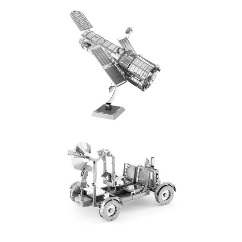 SET of 2 Fascinations Metal Earth Hubble Telescope Apollo Lunar Rover ...