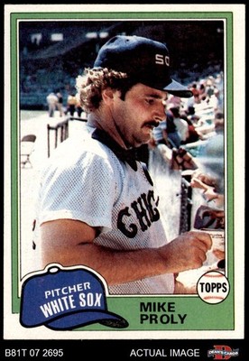 1981 Topps #83 Mike Proly White Sox 5 - EX | eBay