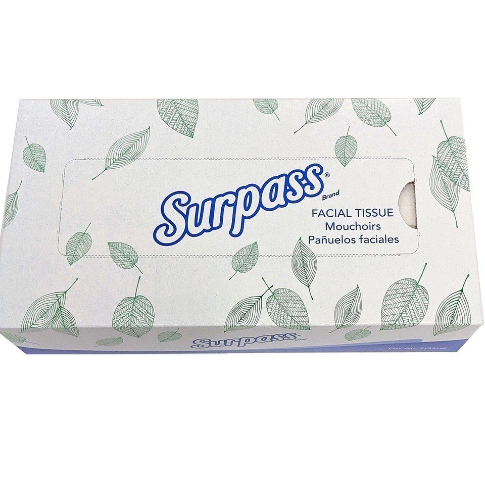 Surpass 2-Ply Facial Tissue Flat Box 100 Count 1 Flat Box | eBay