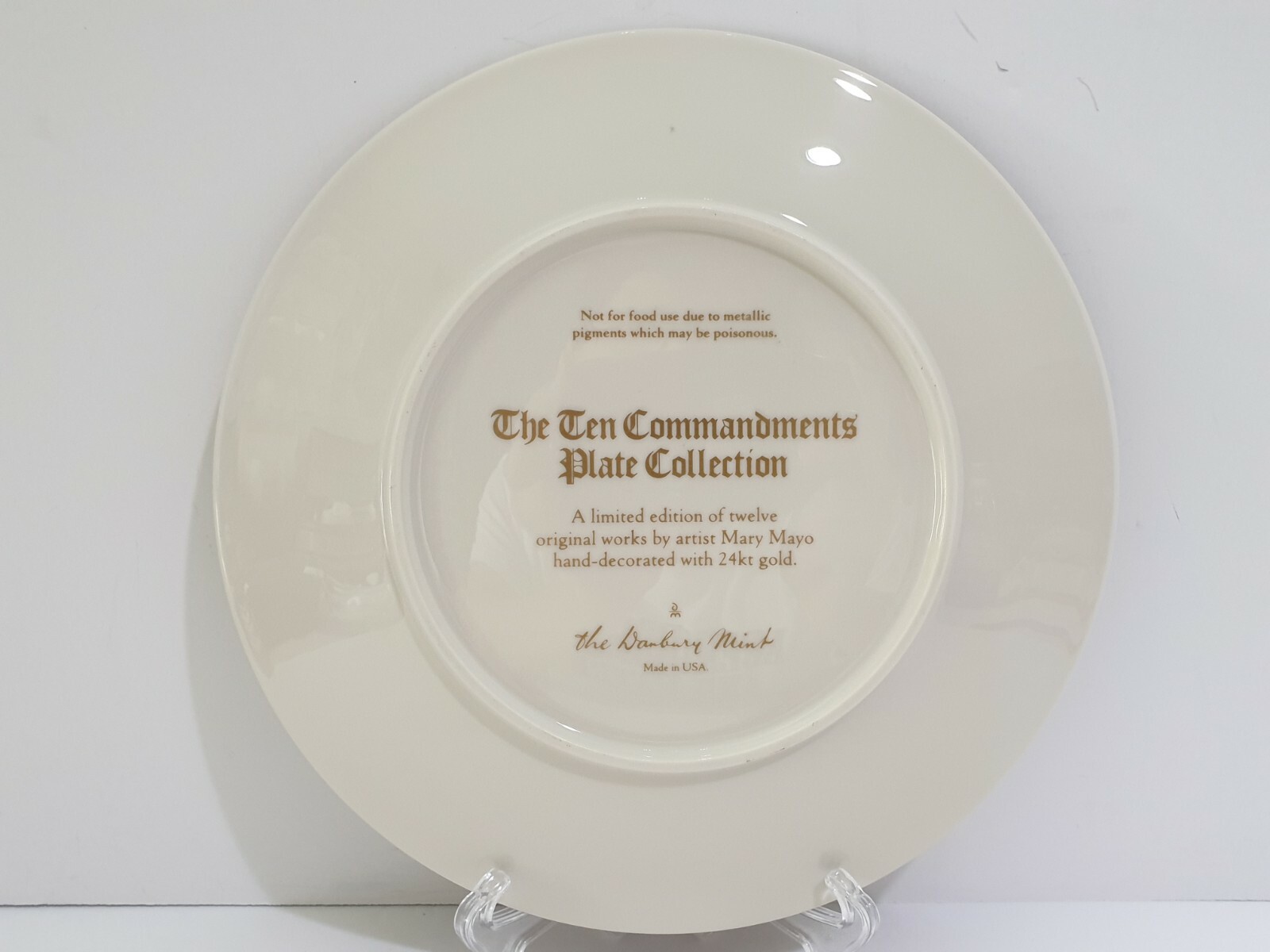 Danbury Mint The Ten Commandments Collector Plate - Set of 2 | eBay