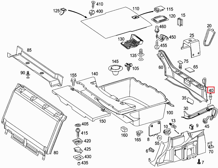 GENUINE MERCEDES BENZ MB DOOR WEATHERSTRIP TRIM EXPANDING RIVET 8PCS ...