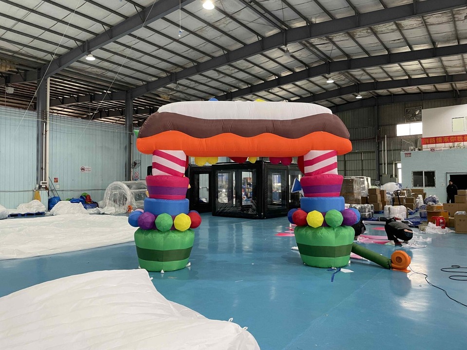 Inflatable Candy Arch Curtain Meters Archway Advertising Bow forEvent ...