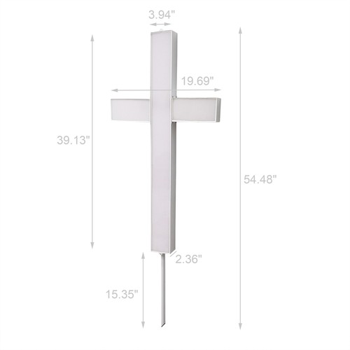 Metal Acrylic Cross LED Lighted Cross, Christian Lighted Church Sign ...