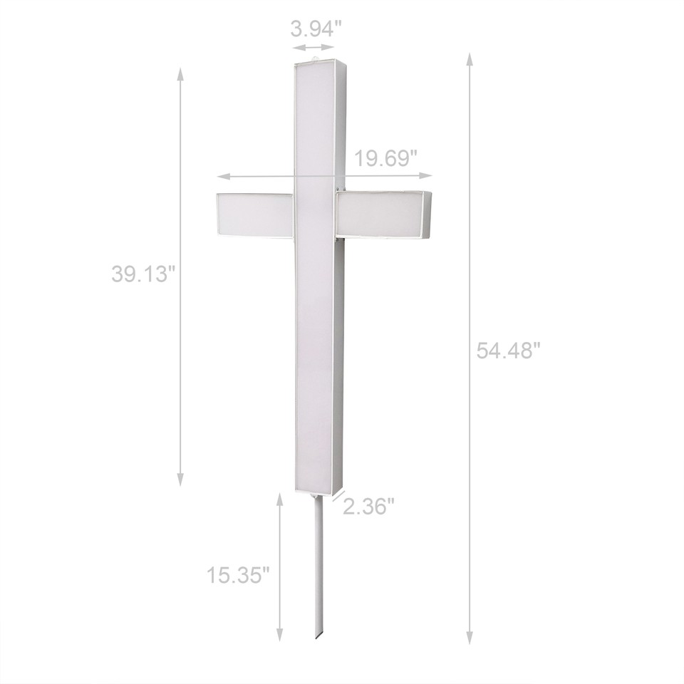 Metal Acrylic Cross LED Lighted Cross, Christian Lighted Church Sign ...