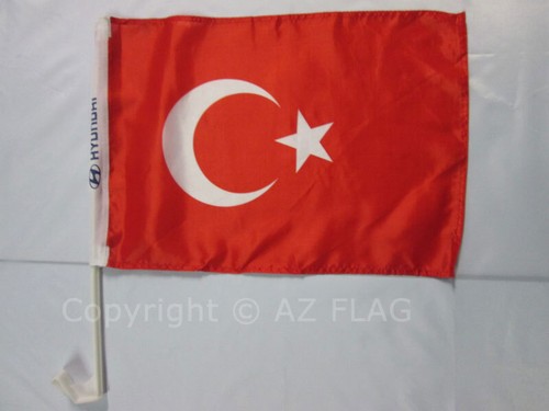TURKEY CAR FLAG 18'' x 12'' - TURKISH CAR FLAGS 30 x 45cm - BANNER ...