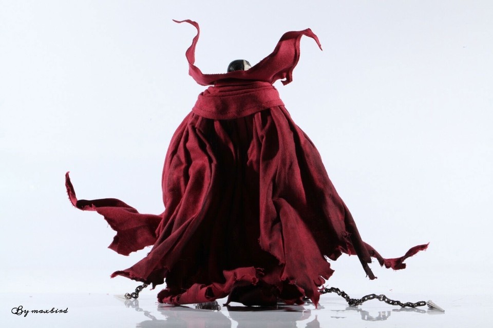 1/12 Scale Custom Deluxe Wired Red Cape Set for 6'' Mcfarlane Spawn(NO ...