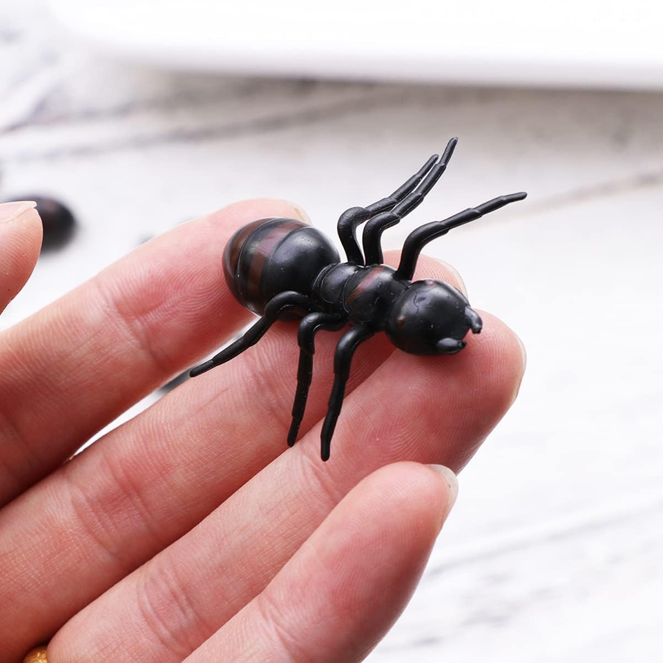 Toddmomy Fake Ants 50Pcs Ants Toys Realistic Ants Plastic Toys for Joke ...