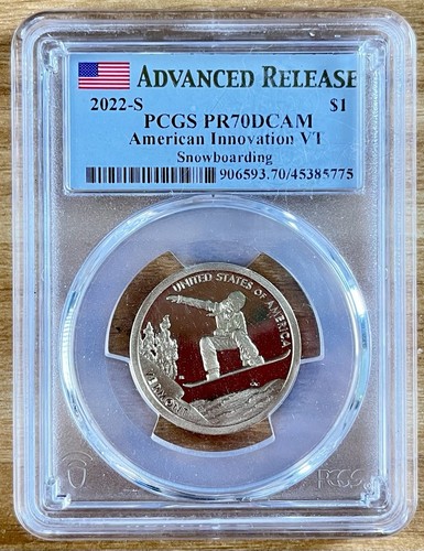 2022-S PCGS PR70 DCAM Vermont Innovation Dollar Coin Advanced Release ...