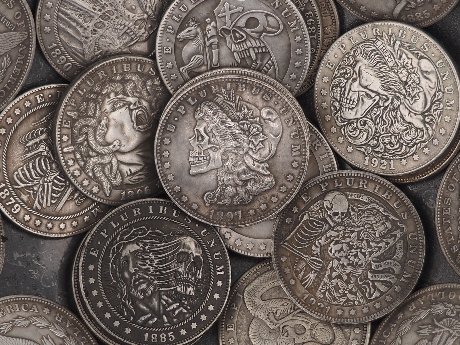 Random Selection - 20 Morgan Dollar Coins - Themes - Gothic-MementoMori ...