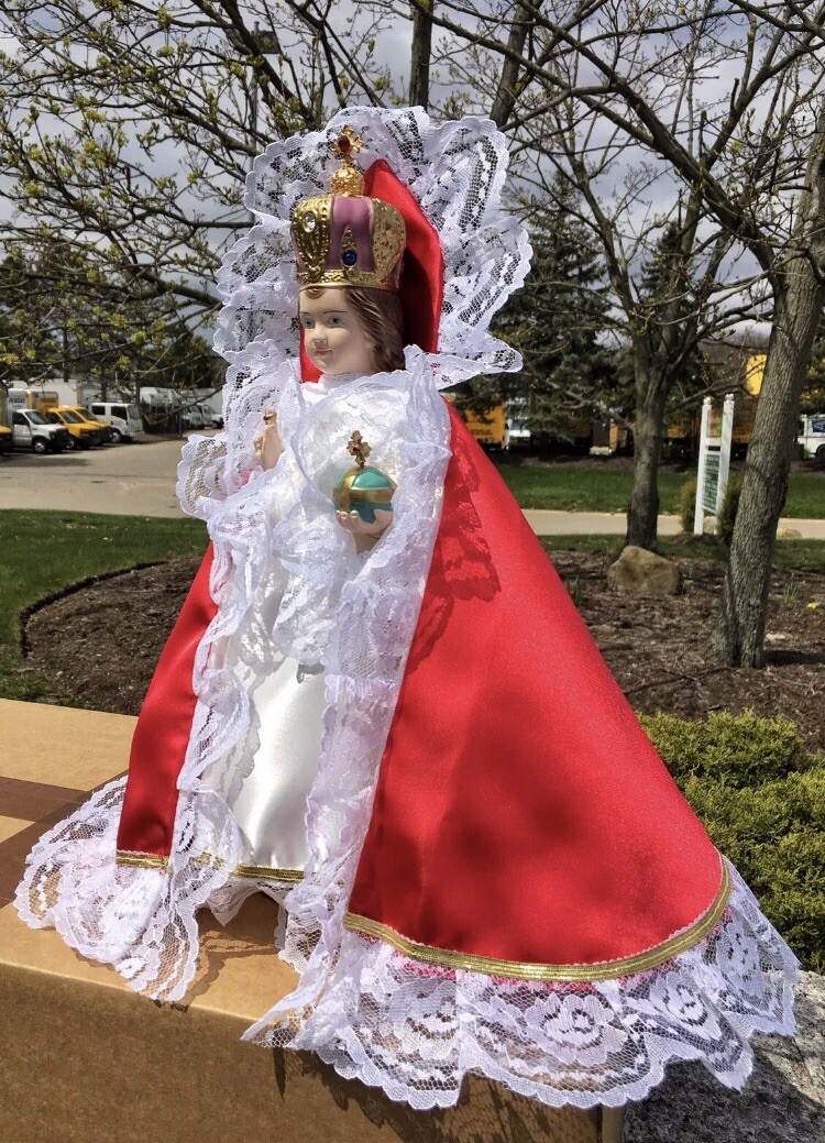 Infant of Prague Vestment Gown RED for 12" IOP Statue Dress Baby Jesus ...