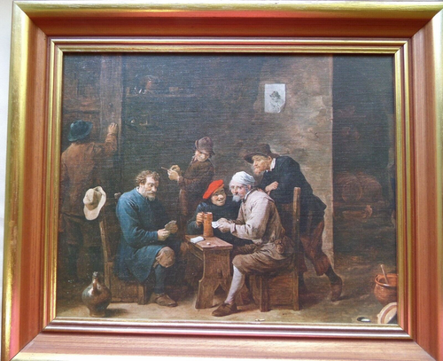 David Teniers The Card Players' print on canvas, 36x30cm, vgc | eBay ...