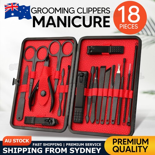 18PCS/Set Tools Pedicure Kit Stainless Steel Nail Grooming Clippers ...