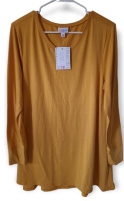 LulaRoe Solid Yellow M Elizabeth Long Sleeved Top Medium Wardrobe ...