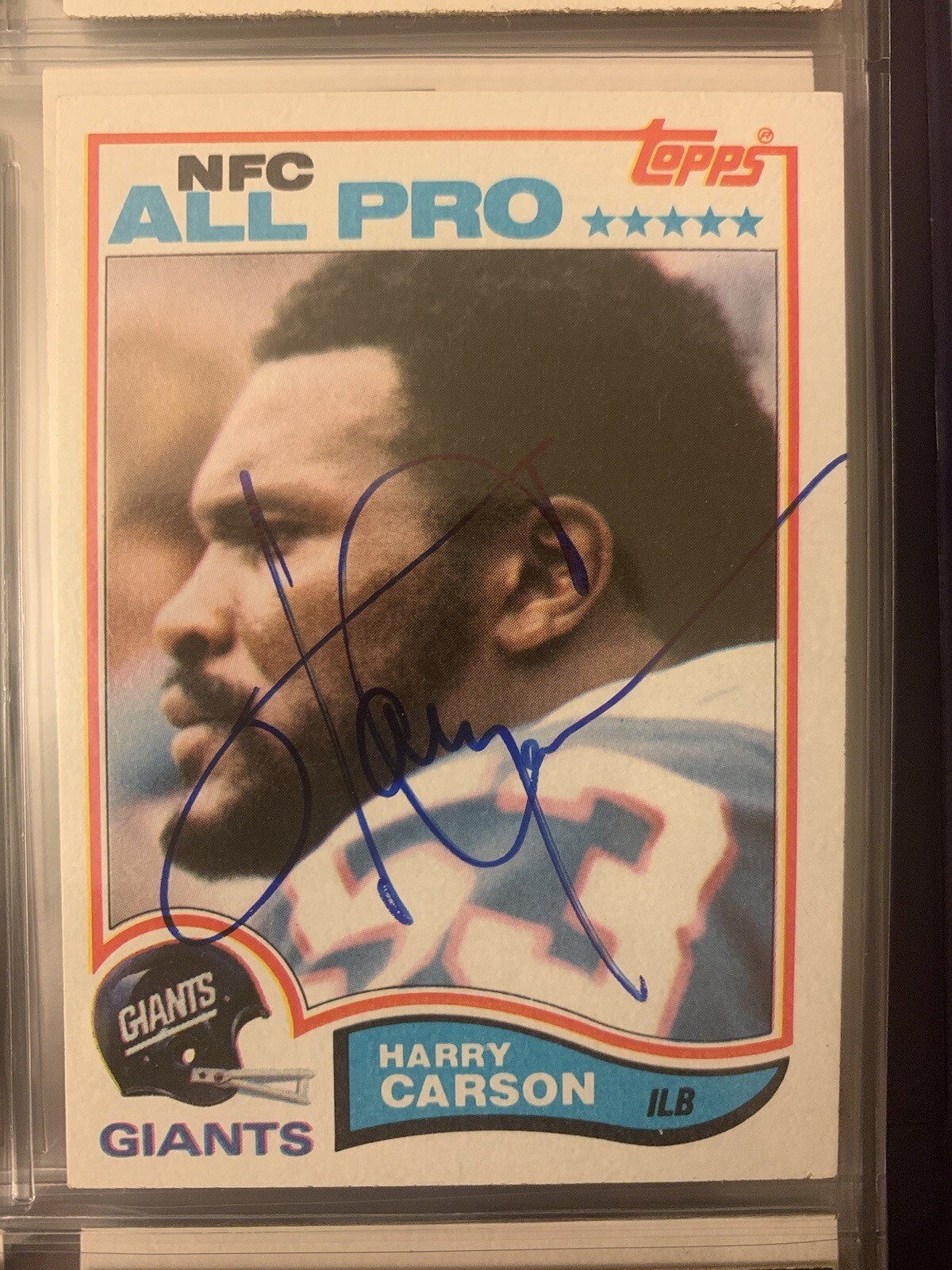 Harry Carson autographed 1982 Topps football card | eBay