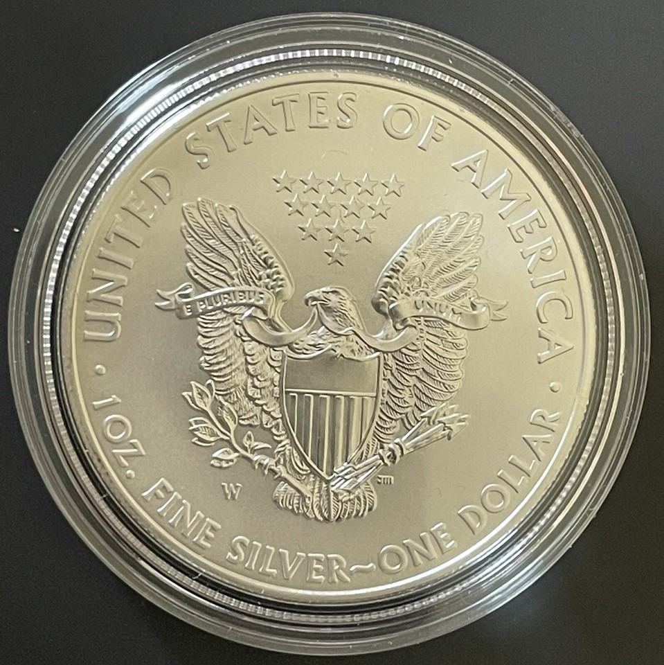 2008-W BU American Silver Eagle Dollar Burnished ASE Coin and COA/Box ...