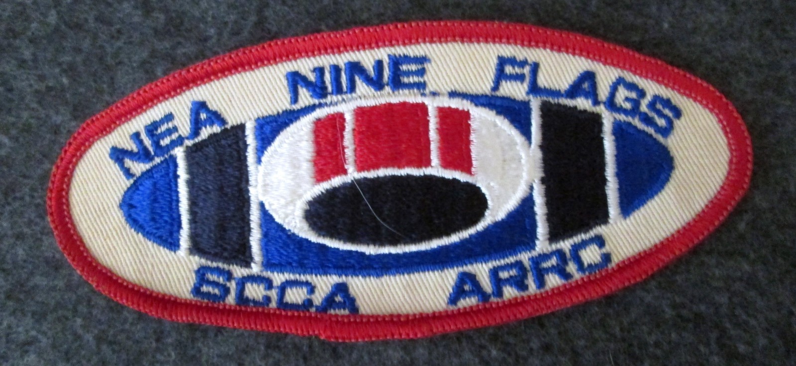 VINTAGE NEA NINE FLAGS SCCA / ARRC SPORTS CAR RACING PATCH | eBay