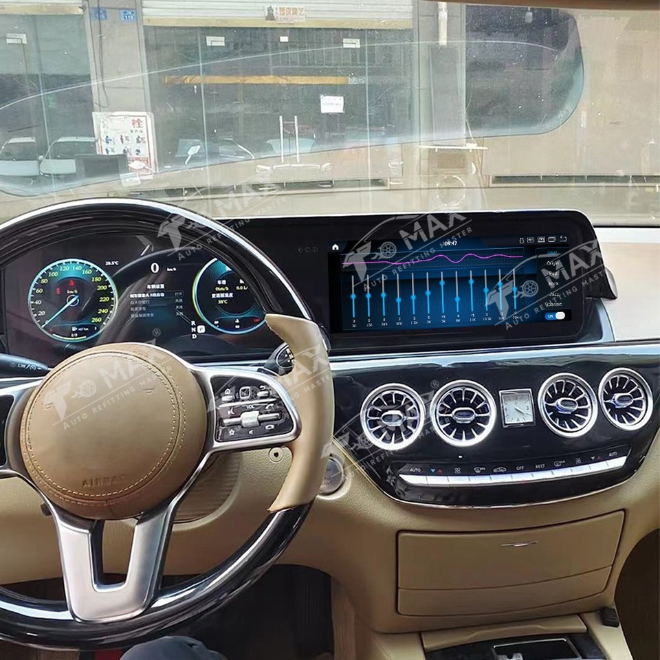 Dual Screen Car Radio For Benz S 2005-2013 Digital Cluster Carplay Unit ...