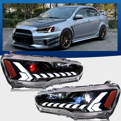 Devil Eye LED Headlight For Mitsubishi Lancer 2008-2017 Head Lamp ...