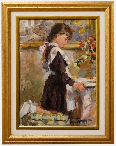 Boris Trofimenko (b.1919) - Russian 20th Century Oil, School Girl Reading Books | eBay