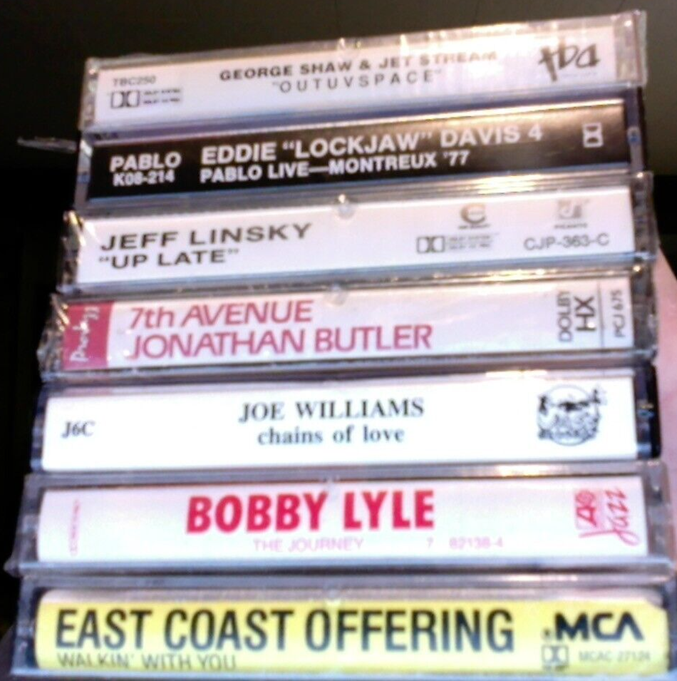 Jazz cassette tapes.....great selection.....many sealed... tapes $1.00 ...