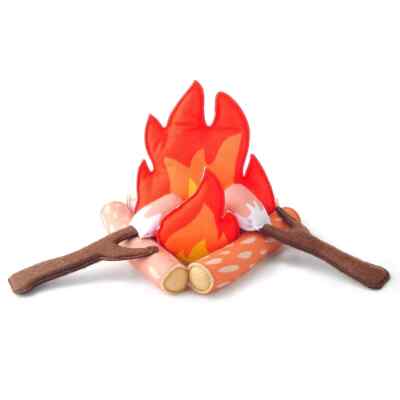5 PC Pretend Campfire Toys, Plush Felt Playset, Roast Marshmallows Play ...
