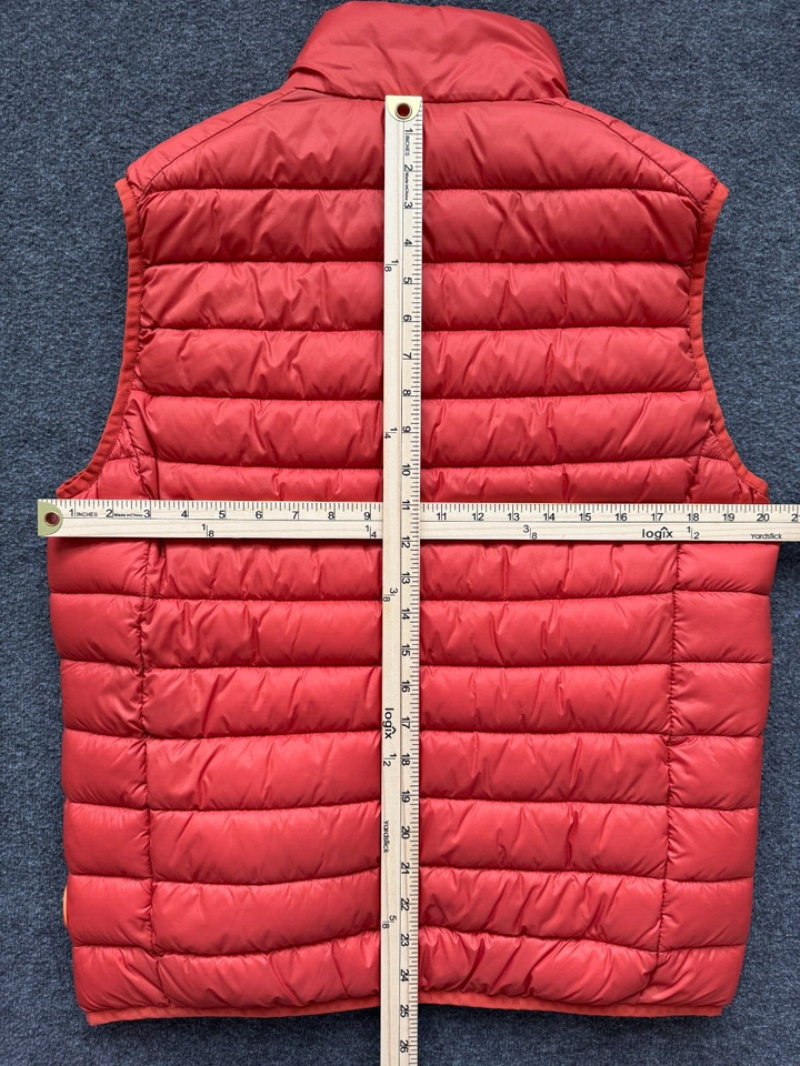 SAVE THE DUCK Adam Plumtech Orange Puffer Vest - Men's Small | eBay