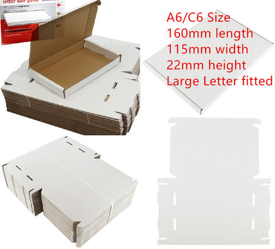 100x C6 A6 Size Large Letter Cardboard Postal Box Royal Mail PIP ...