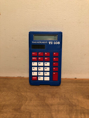 Texas Instruments TI-108 Basic School Calculator W/ Cover - Blue ...