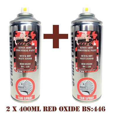 Red Oxide Spray Paint BS 446 -X2 Anti-Rust Trains Military Vehicles ...