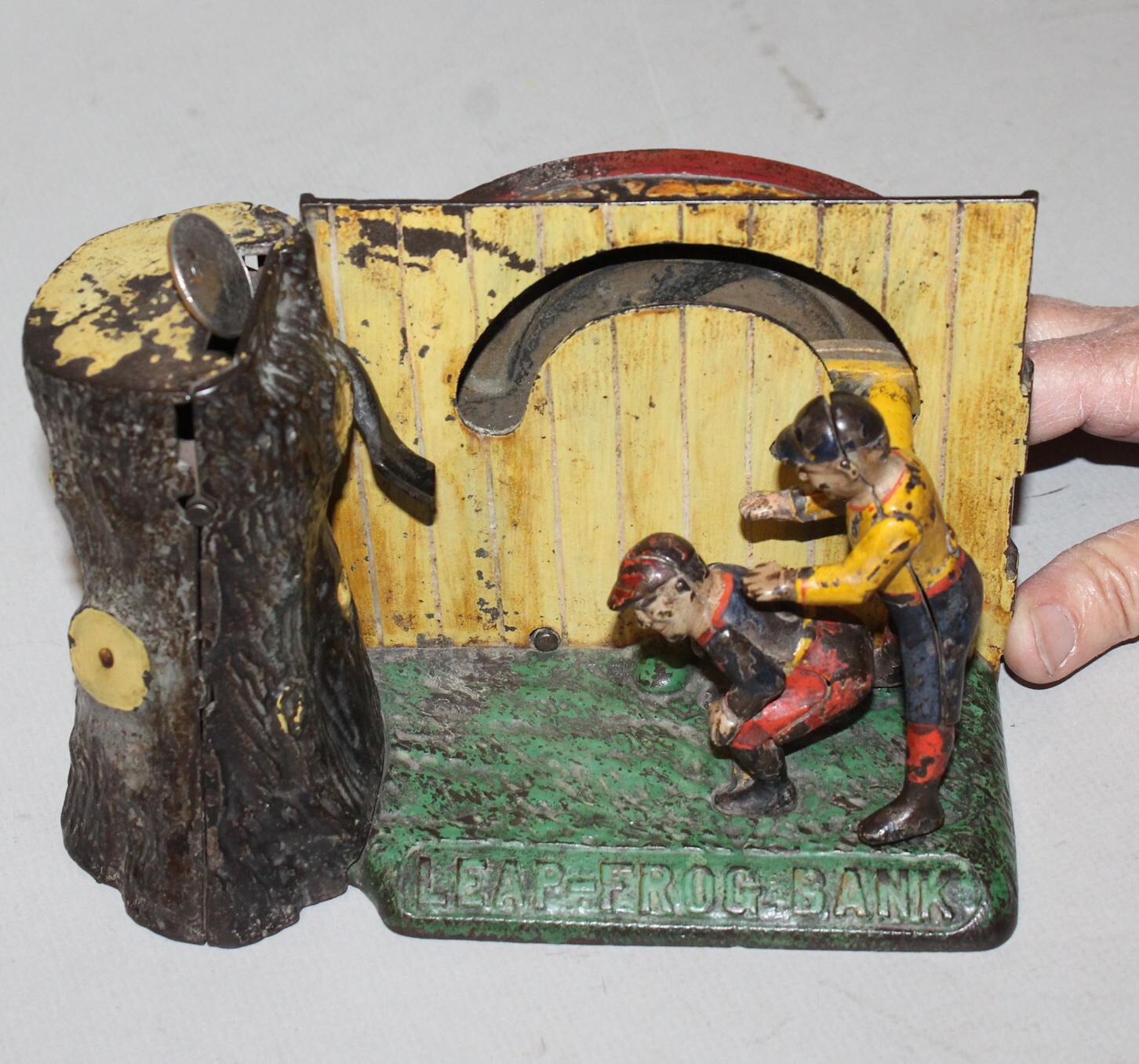 Antique Cast Iron Leap Frog Mechanical Coin Bank | eBay