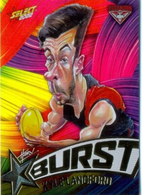 2022 AFL Select Footy Stars Star Burst Paint card SBP18 Kyle Langford ...
