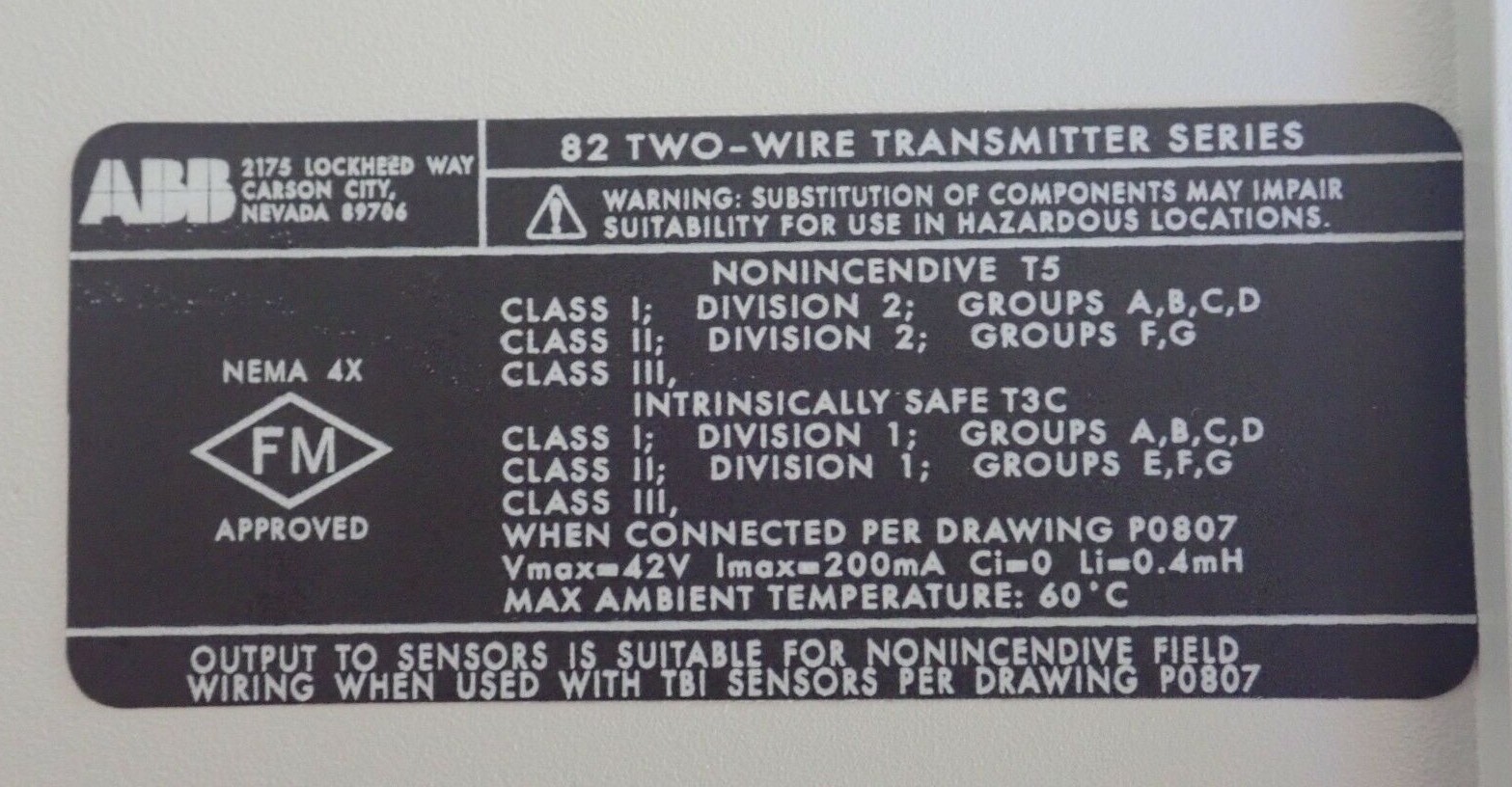 ABB TB82 TB82EC HART CONDUCTIVITY TRANSMITTER TB82EC2110012 4-20mA 14 ...
