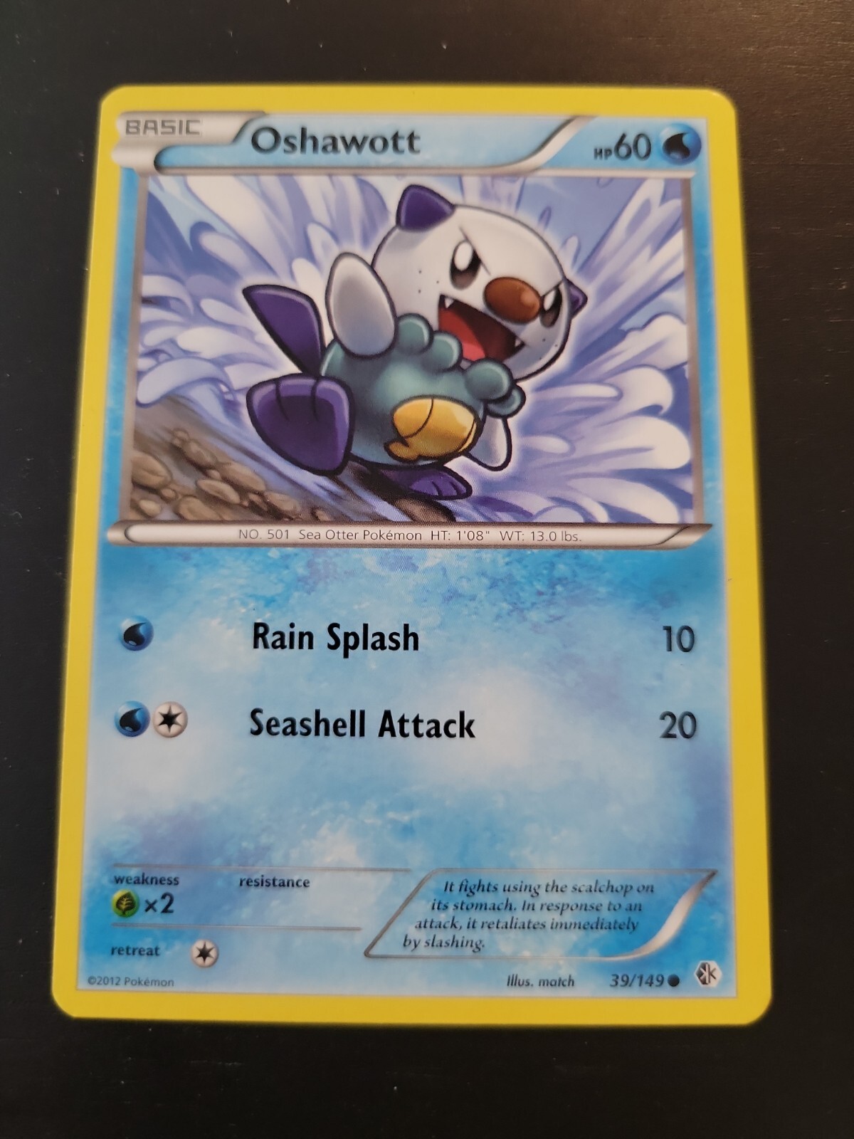 Pokemon TCG Card 2012 Boundaries Crossed - Oshawott 39/149 | eBay