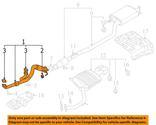 HYUNDAI OEM 20-21 Palisade Exhaust Components-Front Pipe 28610C6100 | eBay