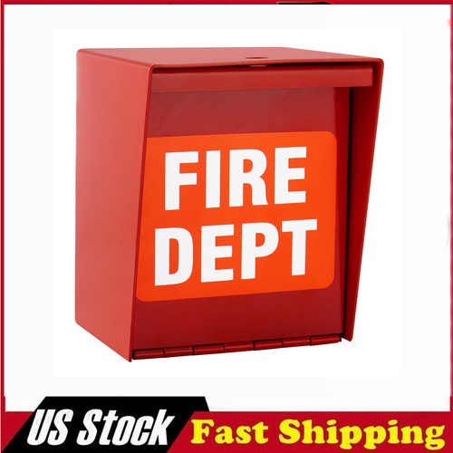 Wall Mount Fire Department Box With Lock Hole Red Heavy Duty Steel ...