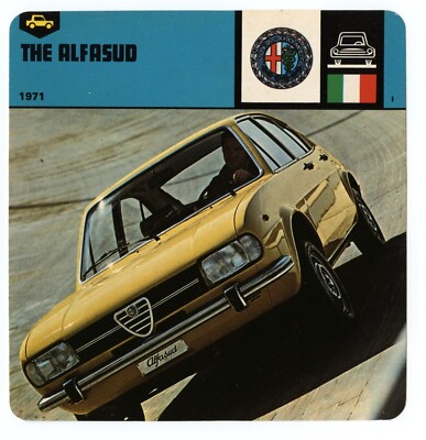 The Alfasud - GT / Production Car Edito Service SA Auto Rally Card | eBay