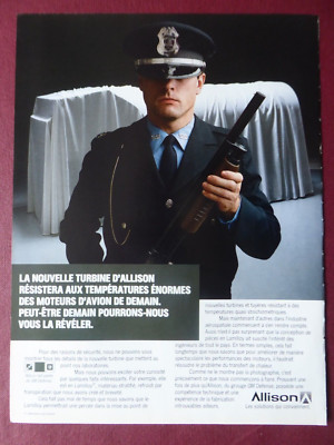 3/1988 PUB ALLISON GM DEFENSE NEW TURBINE LAMILLOY MATERIAL FRENCH AD ...