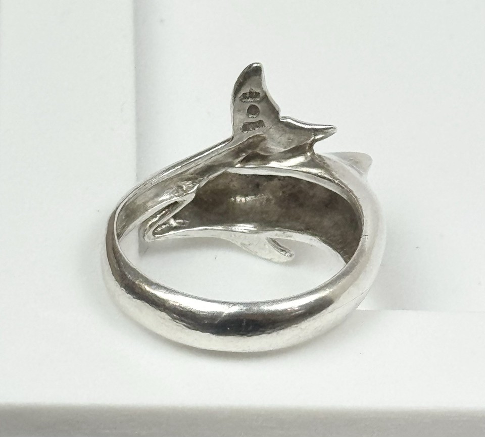 KBN Solid Sterling Silver Dolphin Ring Size 8 [5.5 Grams | eBay