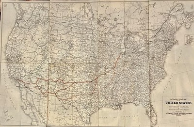 1935 Road Map of the United States Including Southern Canada and ...