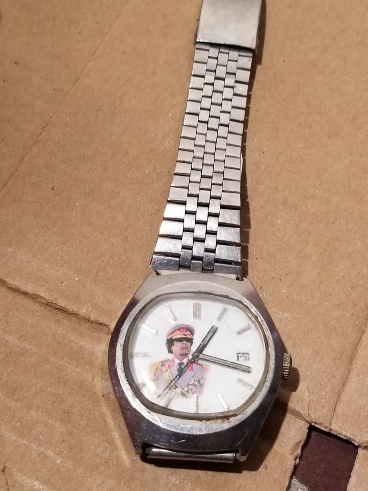Very RARE Wrist Watch President Muammar Gaddafi Libyan Republic ...