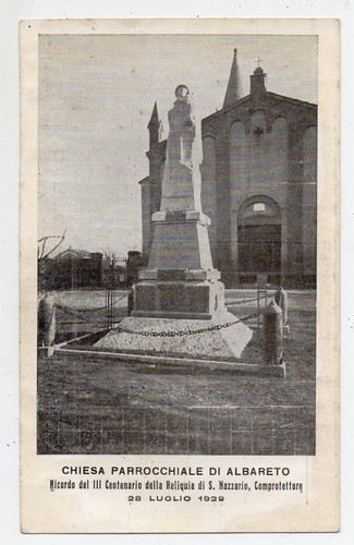 Albareto - Eglise - Souvenir III° Centenaire Relique S.Nazzario - Année ...