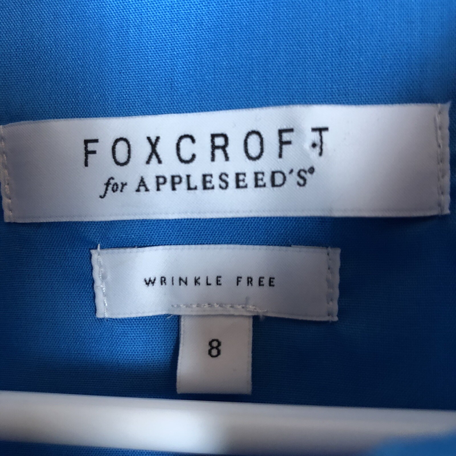 Foxcroft for Appleseeds Womens Blue Wrinkle Free Button Down Shirt ...