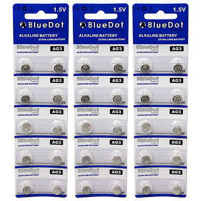 NEW (30X) AG3 LR41 392 L736 G3 G3A V3GA V36A GP192 Button Cell Battery ...