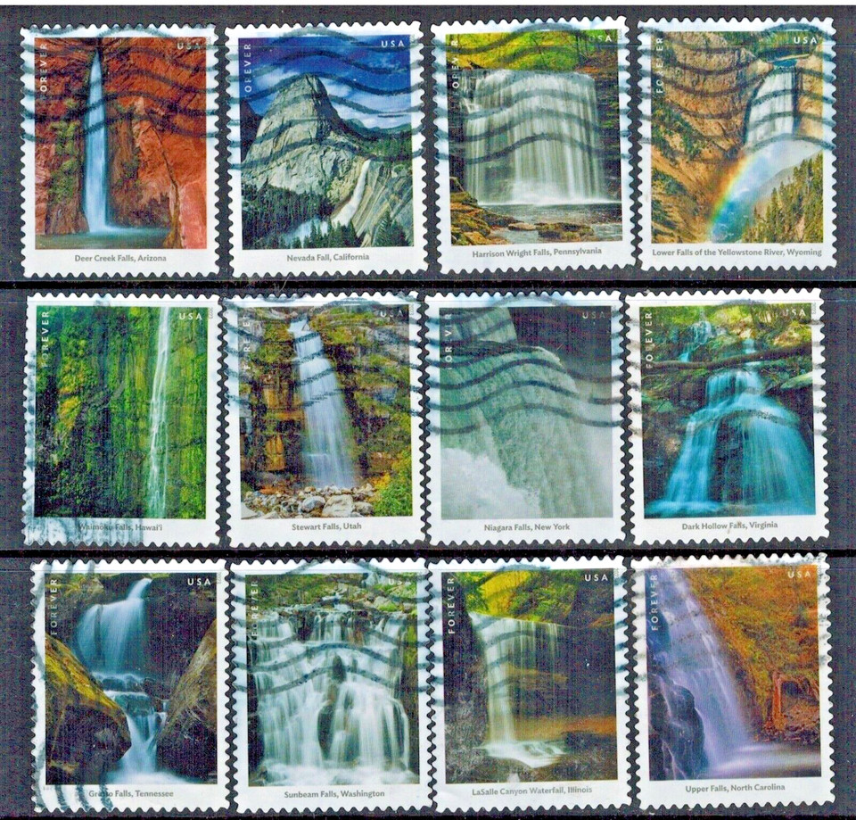 USA Stamps: 2023 Waterfalls, SC 5800 (12) Used Off Paper | eBay