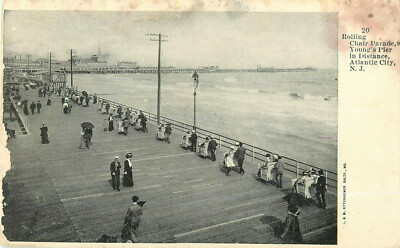 Postcard 20 Rolling Chair Parade Young's Pier, Atlantic City, NJ | eBay