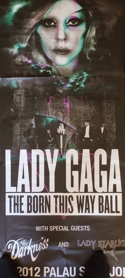 Lady Gaga ORIGINAL Spanish 2012 Barcelona CONCERT POSTER 140x100cm | eBay