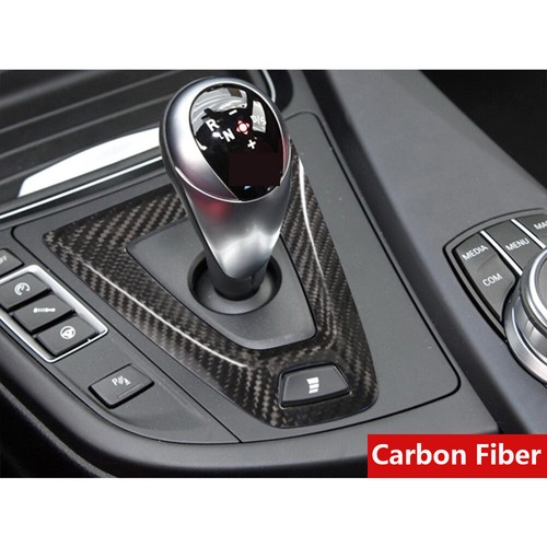 2× Real Carbon Fiber Gear Shift Panel & Knob Cover For BMW M3 M4 F80 ...