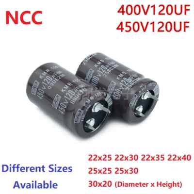 2Pcs NCC 120uF 400V 120uF 450V 400v120uF 450V120UF 22x25 Snap-in PSU Capacitor | eBay